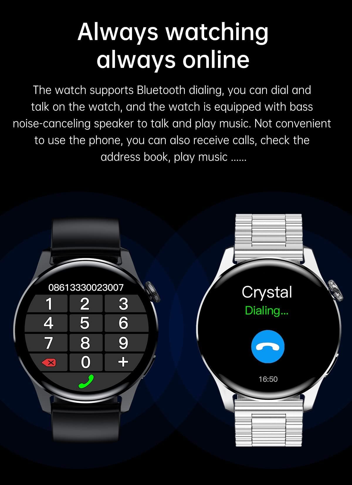 Smart Watch for Men with Split-Screen Mode Making Calls Tracking Exercise Data Fitness Tracker Heart Rate,Sleep,Blood Pressure,Blood Oxygen Monitor Compatible with Android iOS Phones