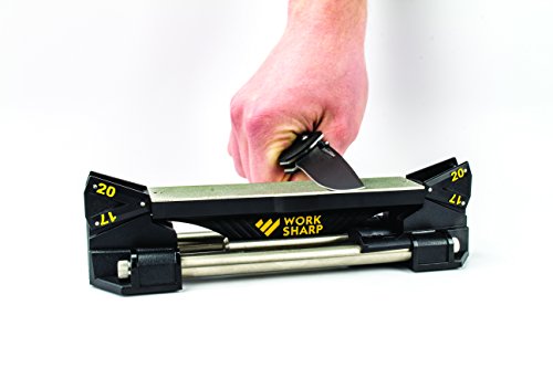 Work Sharp Guided Sharpening System, Diamond and Ceramic Dry Stone Knife Sharpener for axes, garden tools, knives, without water or oil Black