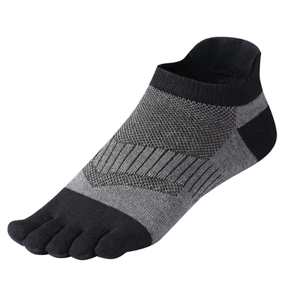Meaiguo Men's Toe Socks Cotton Five Finger Socks Low Cut Athletic Socks for Running