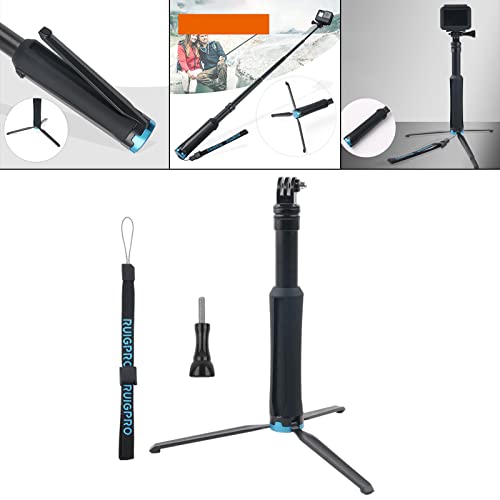 Ronyme Portable Selfie Stick Tripod Stand Extension Pole for Action Cameras - No Long Screw