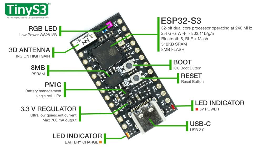 TinyS3 (ESP32-S3 Board)