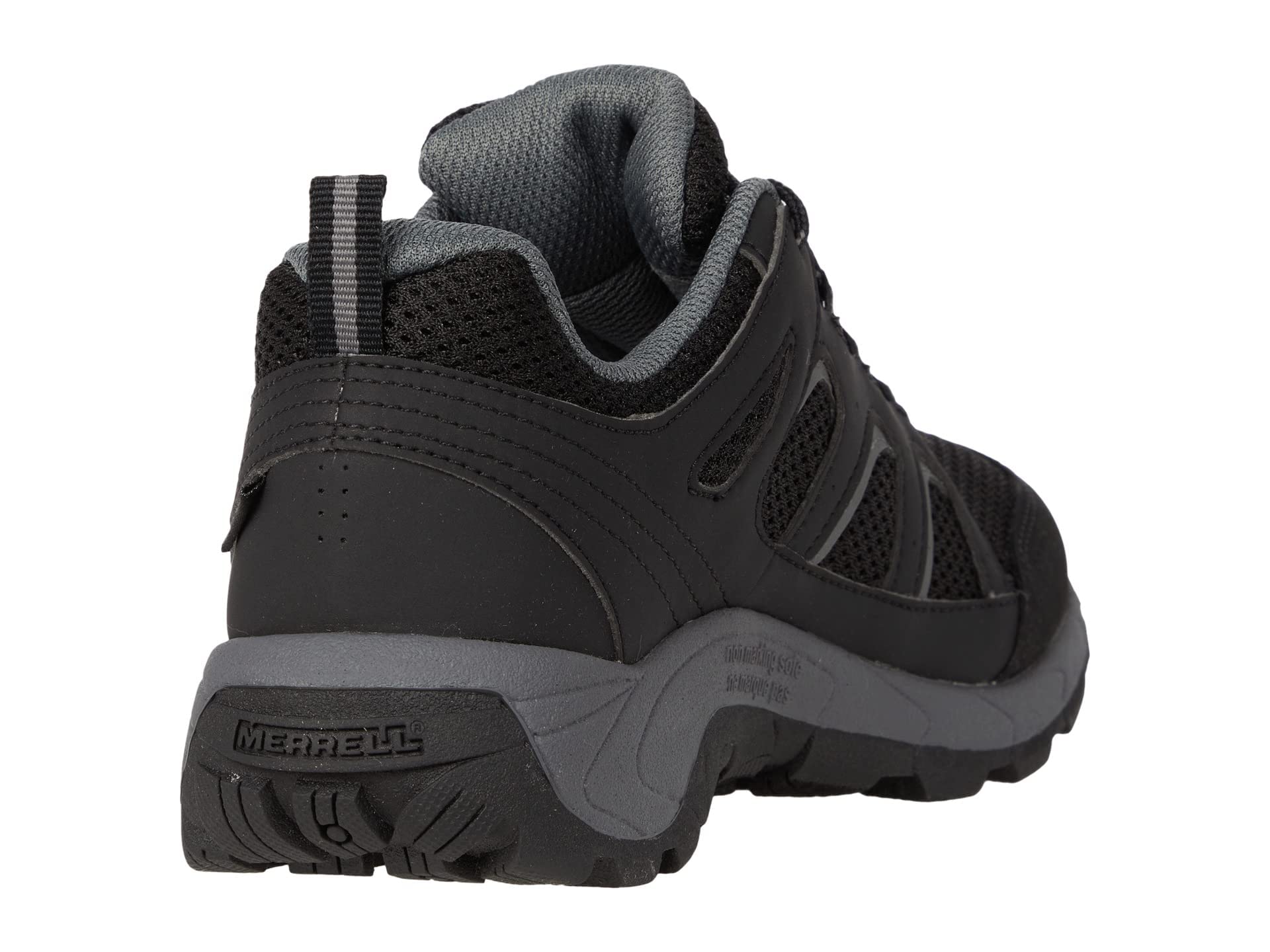 Merrell Oakcreek Low Lace WTRPF Hiking Sneaker, Black/Grey, 6.5 US Unisex Big Kid
