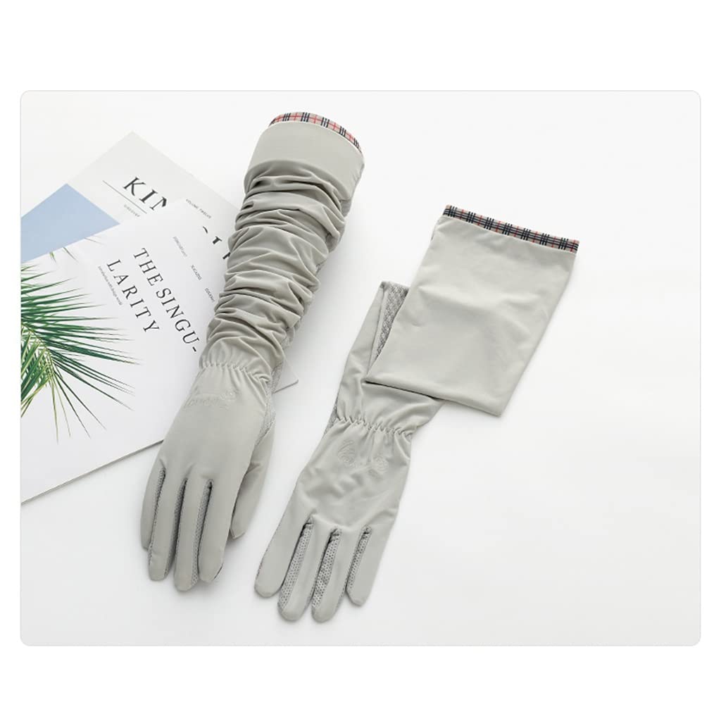 N/A Long Gloves Summer Thin Outdoor Armguard Sleeves Ladies Driving Riding Ice Mesh Breathable (Color : B, Size : 61 * 18 * 25cm)