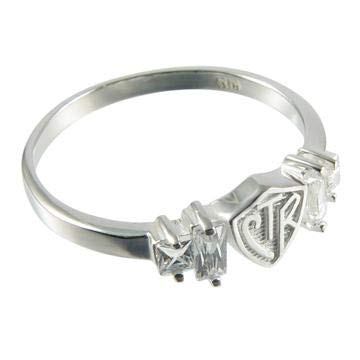 LDS Womens 0.925 Sterling Silver Baguette CTR Choose the Right Ring Girls - LDS Rings, Womens CTR Ring, Girls CTR Ring