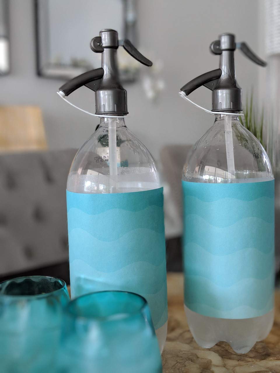 Sodafall Fizz Saver Soda bottle dispenser for seltzer/club soda and soda pop (grey)