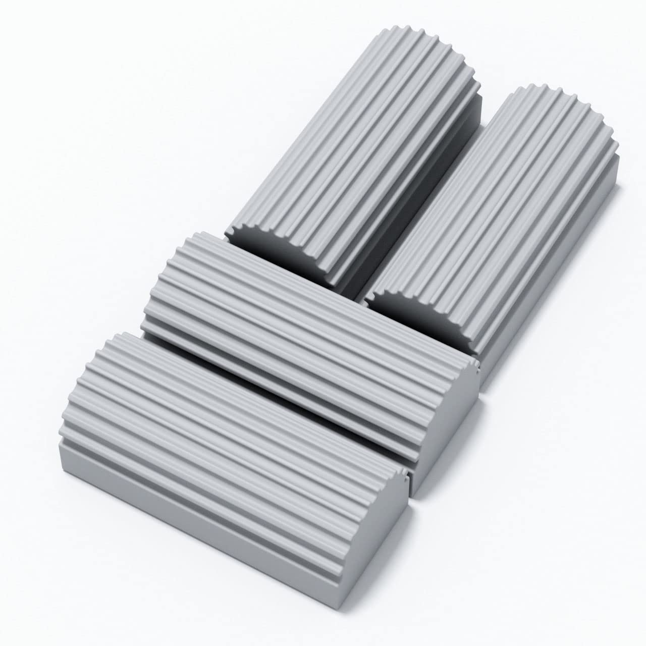 Mistgre 4-Pack Reusable Damp Clean Duster Sponge, Sponge Cleaning Brush Damp Clean Dust Sponge,Cleaning Tool for Baseboards, Ceiling Fan, Glass, Vents, Blinds Duster (4gray), 4x1.4x1