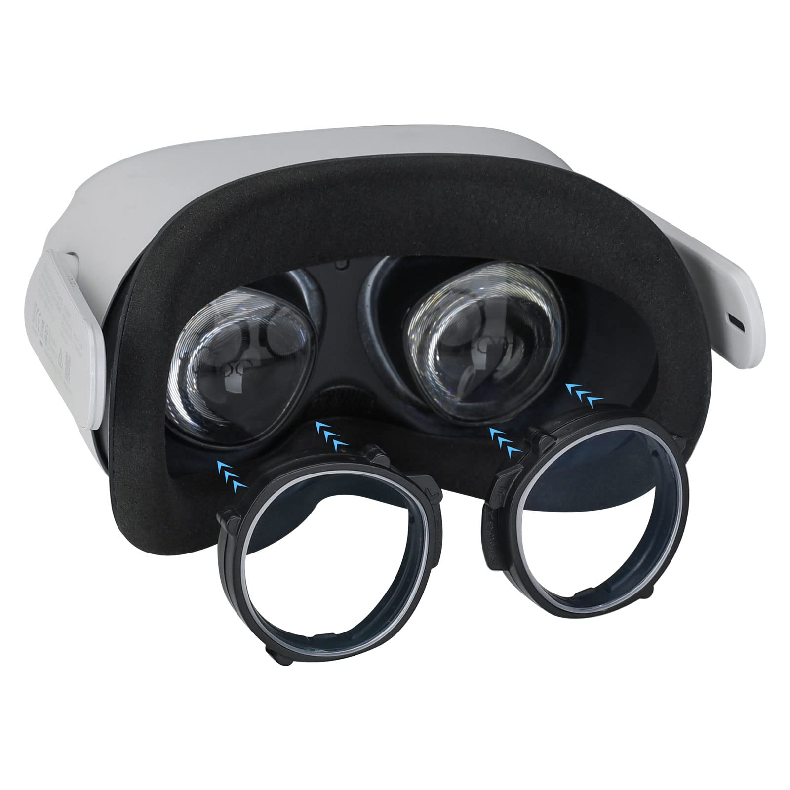 RCGEEK Myopia Glasses Lenses for Oculus Quest 2, VR Lens Insert for Oculus Quest 2, Double Protection & Easy to Install Vision Correction Lenses (Protective Lense)