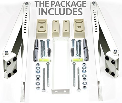 Universal Window Air Conditioner & Heat Pump Bracket - Heavy-Duty Window AC Support - Support Air Conditioner Up to 180 lbs. - for 12000 BTU AC to 24000 BTU AC Units (Heavy Duty)