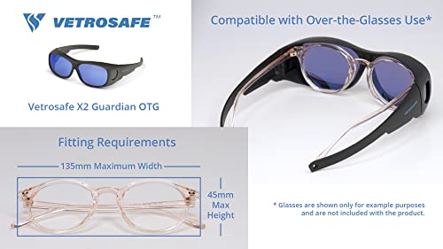 VetroSafe® Guardian OTG Glassblowing Safety Glasses Shade 3 (Didymium-Alternative Polycarbonate Lens) for Lampworking, Flameworking, Glassblowing
