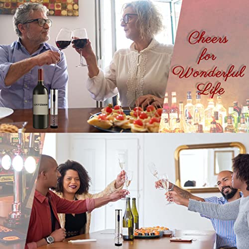 Oxyzeem Electric Wine Opener, Cordless Wine Bottle Opener,Stainless Steel Automatic Corkscrew with Foil Cutter, Age-friendly Wine Bottle Opener