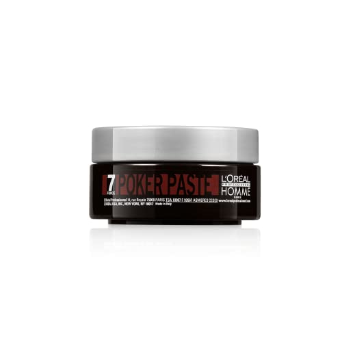 L'Oreal Professionnel Menās Styling Poker Paste | Provides Extreme Hold | Matte Finish | For All Hair Types | 2.5 Fl. Oz.