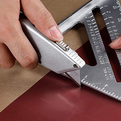 WORKPRO Retractable Utility Knife and Self-retracting Safety Box Cutter 2-in-1 with 2 Extra Blades Included