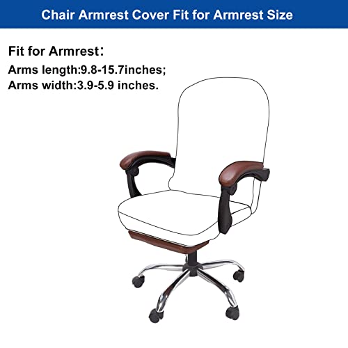 NeColorLife Office Chair Arm Covers Removable Chair Armrest Covers Stretch Desk Chair Arm Cover Washable Computer Chair Arm Covers Protectors for Office Chairs (Black,2Pcs/Set)