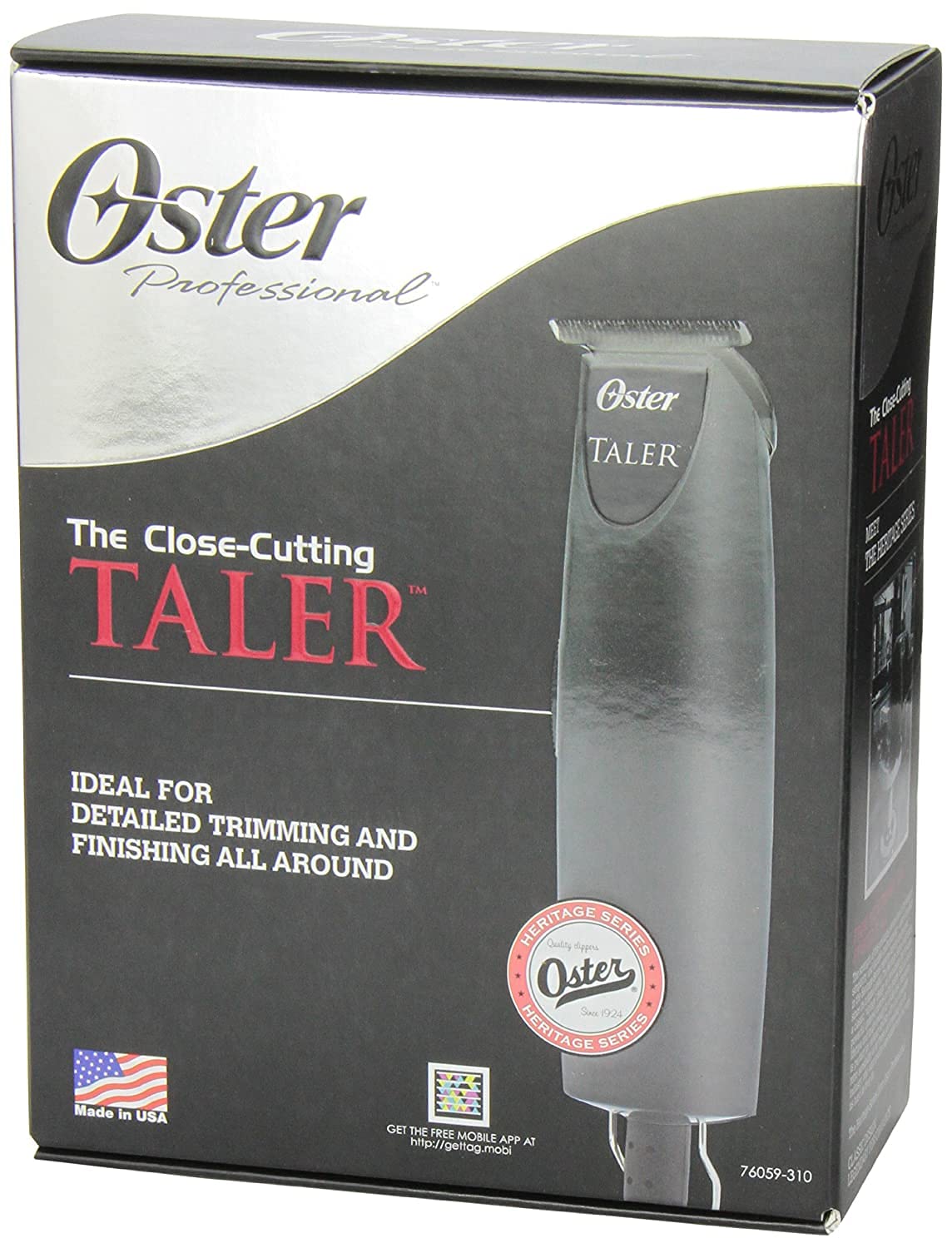 Oster Professional 76059 Taler Hair Finisher with Wide Trimmer T-Blade and Small Brush, Black