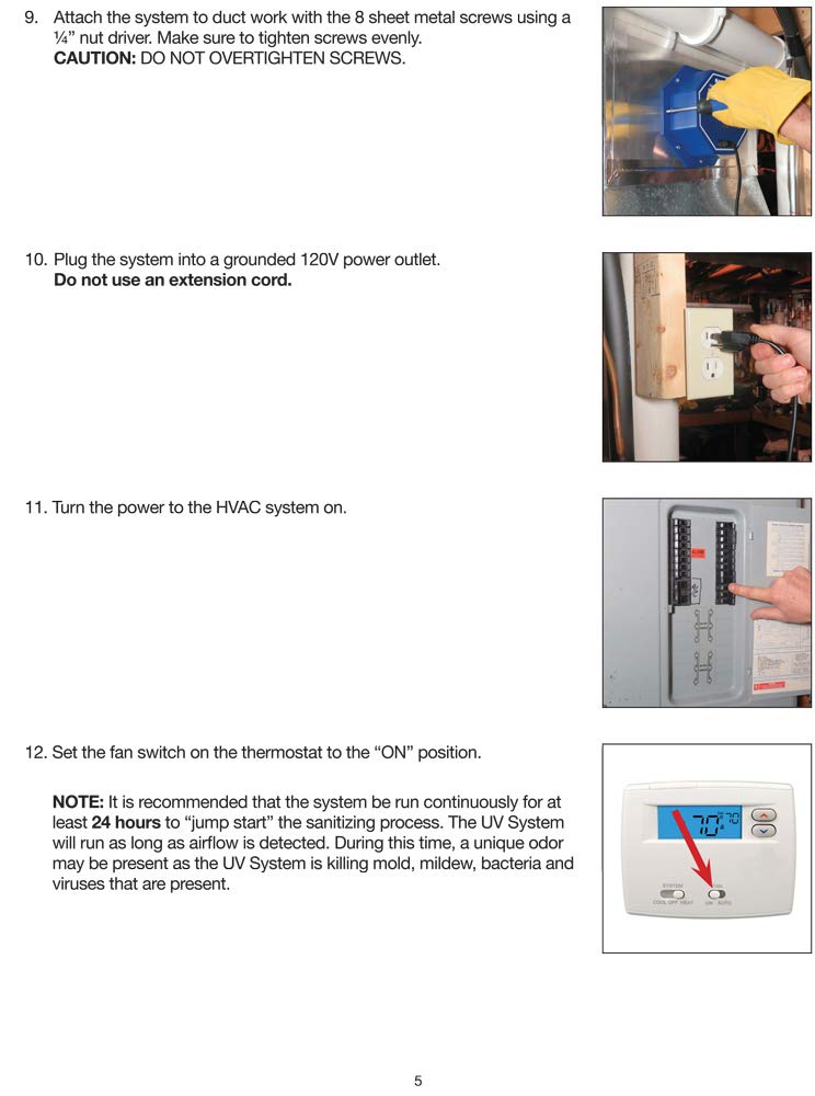OdorStop OS36PRO1 UV Air Purifier - 36 Watt System with Energy Saving Airflow Sensor and 16β Bulb (OS36PRO1 w/Air Flow Sensor, 16β Bulbs)