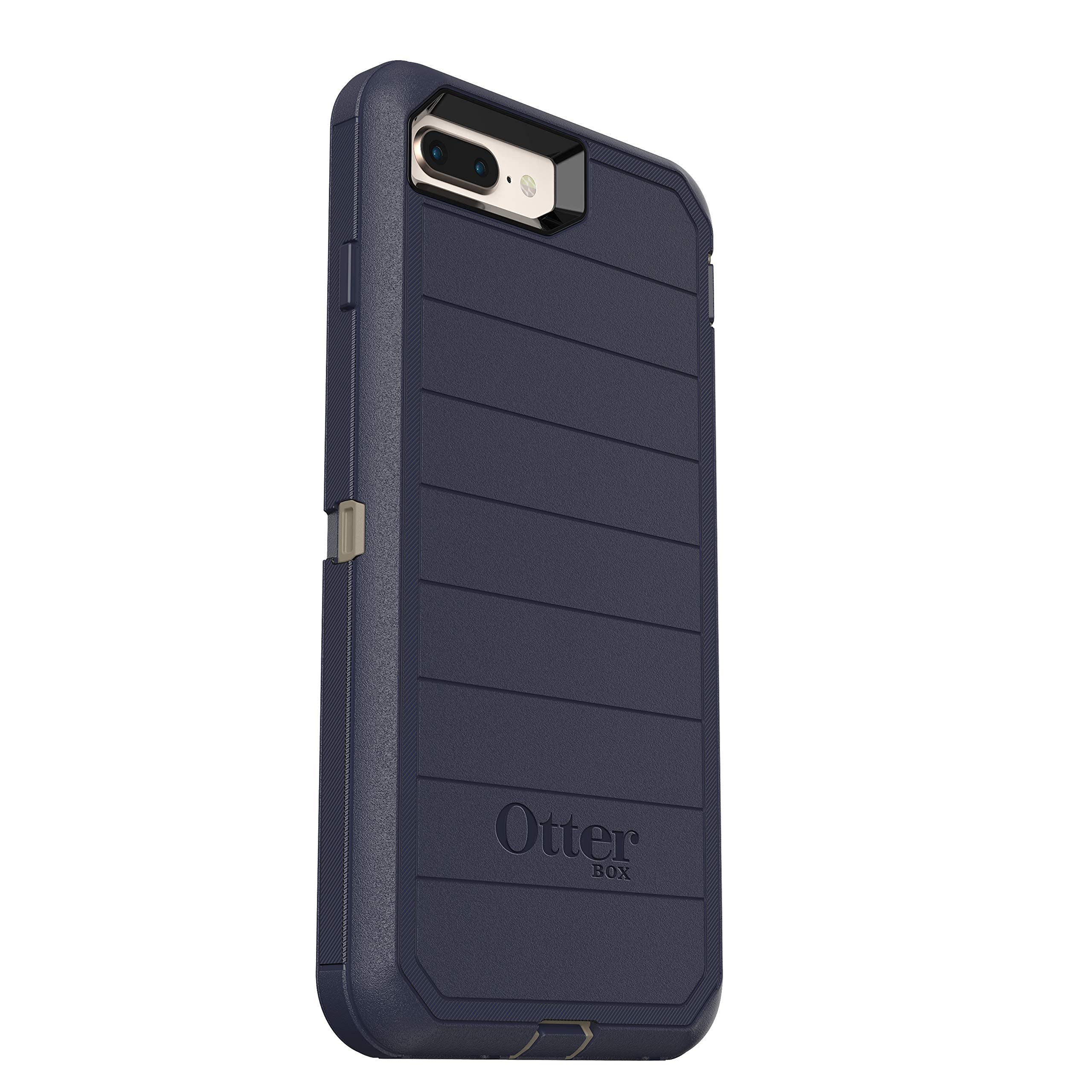 OtterBox Defender Series Rugged Case & Belt Clip Holster for iPhone 8 Plus & iPhone 7 Plus (ONLY) Non-Retail Packaging - Dark Lake - with Microbial Defense