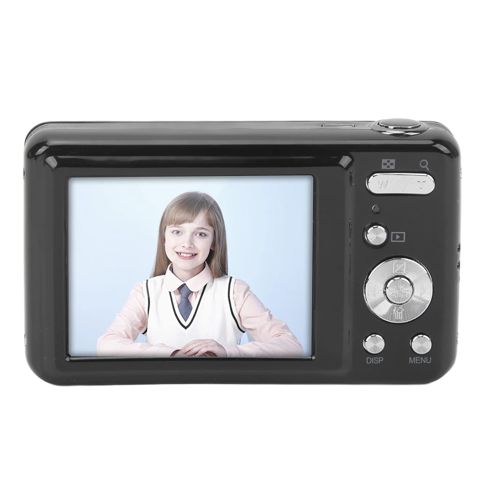 Portable Digital Camera, 48MP HD Digital Camera with 2.7in Screen and 8X Zoom, Vlogging Camera for Children Beginners, Supports 32GB Storage Expansion (Black)