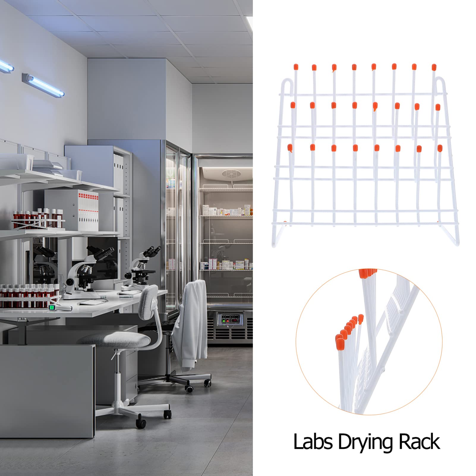 ULTECHNOVO Test Tube Rack tube drying rack lab drying rack beaker drying rack Laboratory Drying Rack