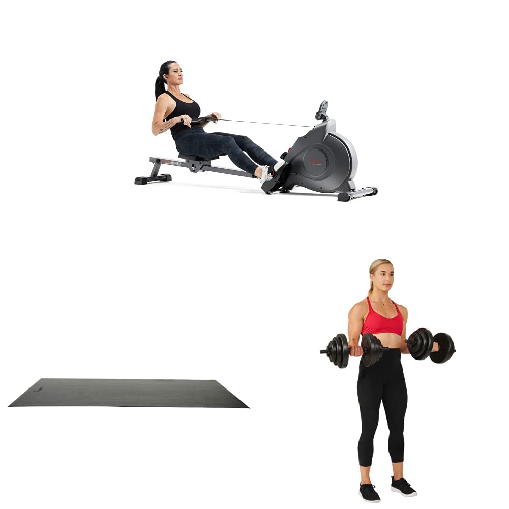 Sunny Health & Fitness Smart Magnetic Rowing Machine with Extended Slide Rail and Exclusive SunnyFit® App Enhanced Bluetooth Connectivity – SF-RW522016