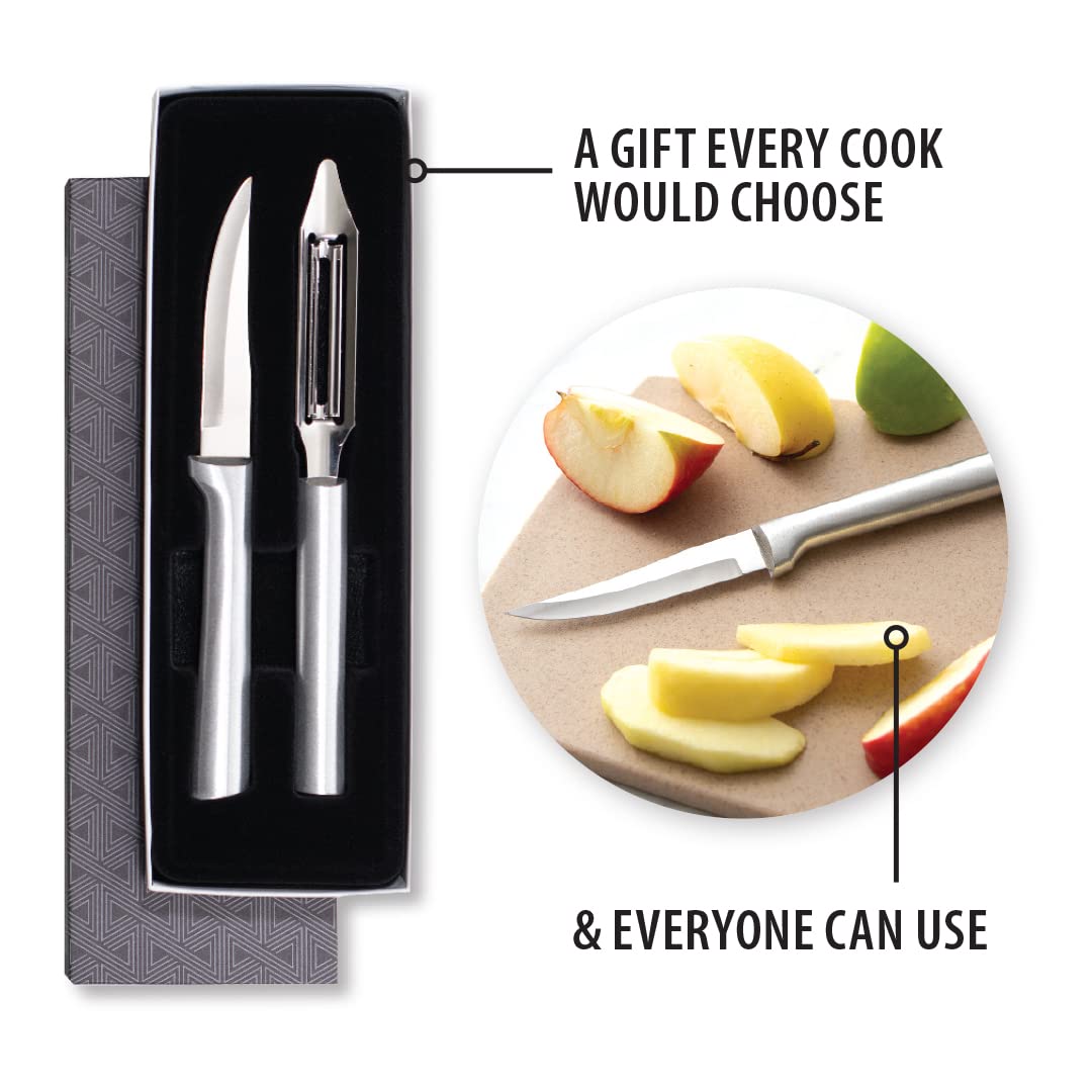 RADA Stainless Steel Paring Knife and Vegetable Peeler β Pare and Peel Gift Set with Knife Sharpener