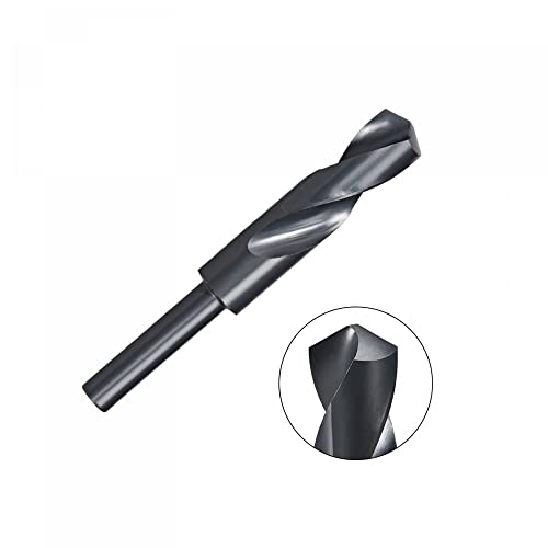 uxcell Reduced Shank Drill Bit 21mm & 23mm HSS 6542 Black Oxide with 1/2" Straight Shank