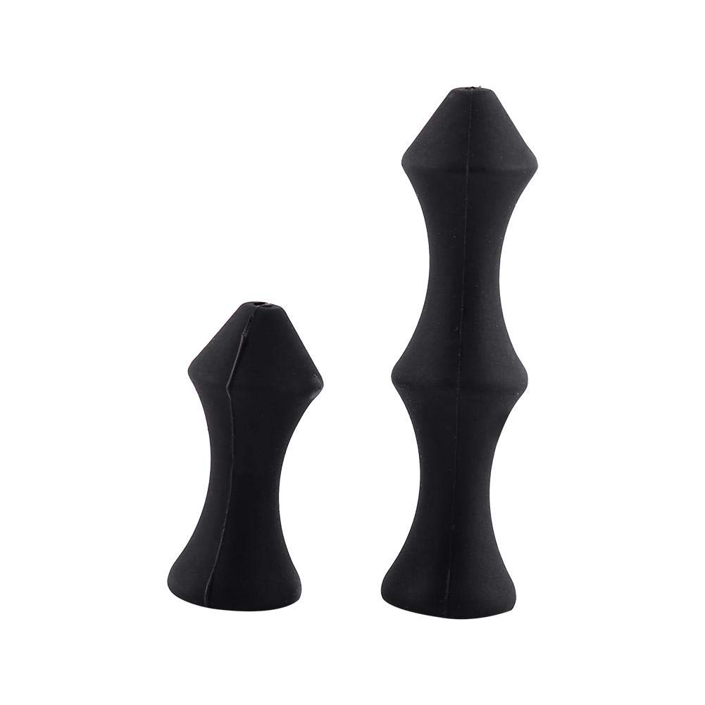 Liyeehao Silicone Recurve Bow Accessories, Finger Guard Recurve 2pcs Bow String Finger Savers, for Beginning and Professional During Archery(Black)