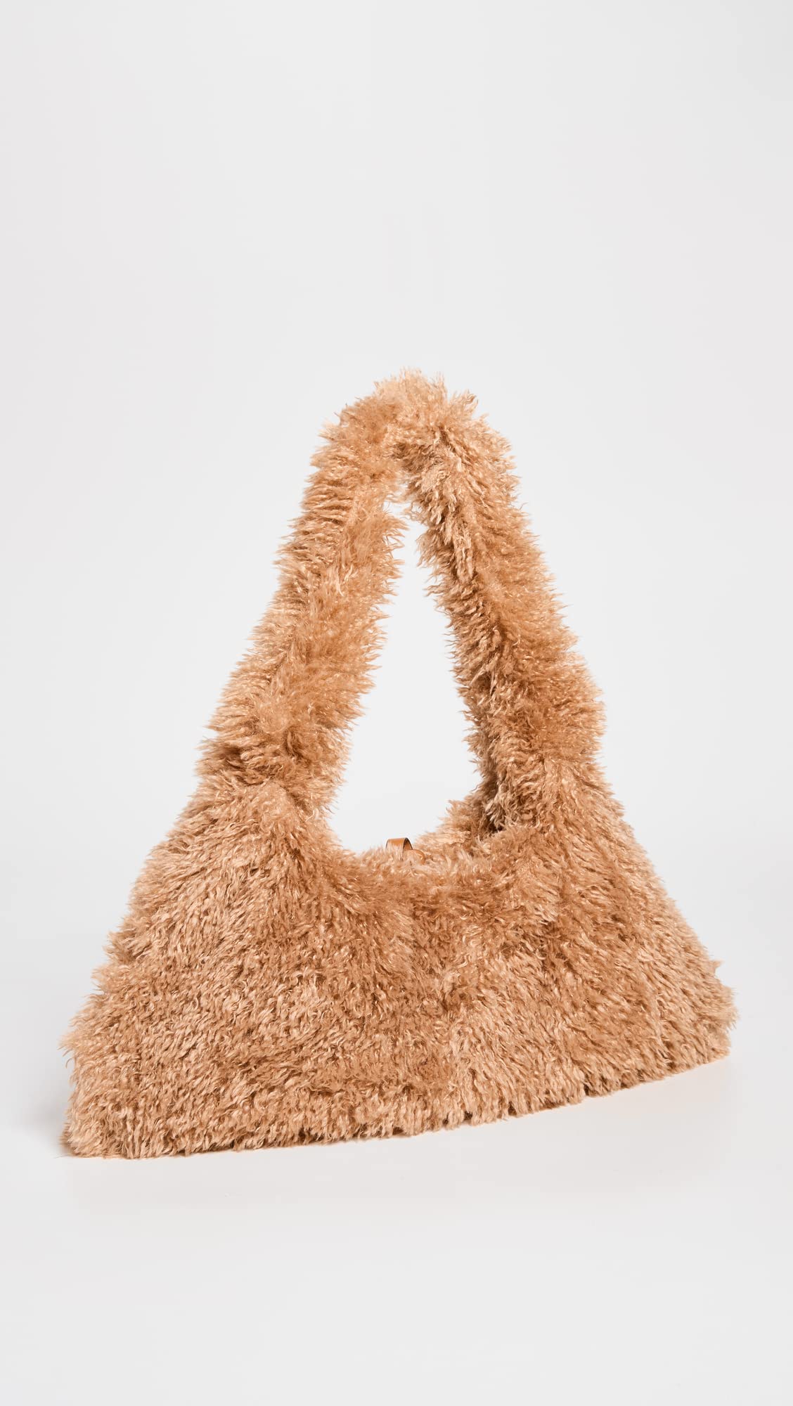Proenza Schouler White Label Women's Faux Shearling Hobo Bag, Caramel, One Size