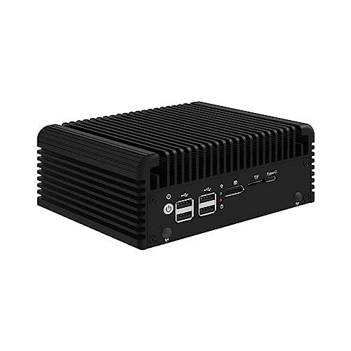 Micro Firewall Appliance, Mini PC, OPNsense, VPN, Router PC, Intel Alder Lake-N 12th Gen N100, HUNSN RJ38, 5 x 2.5GbE I226-V, 2 x HDMI, DP, TF, Type-C, 8G DDR5 RAM, 128G SSD