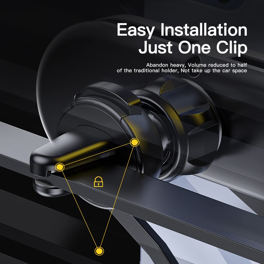 OFBAND Upgraded Car Phone Holder Mount,Gravity Auto Lock Car Vent Phone Mount,Stable Phone Holder Car Compatible with iPhone 14pro Samsung and All Other Smartphones