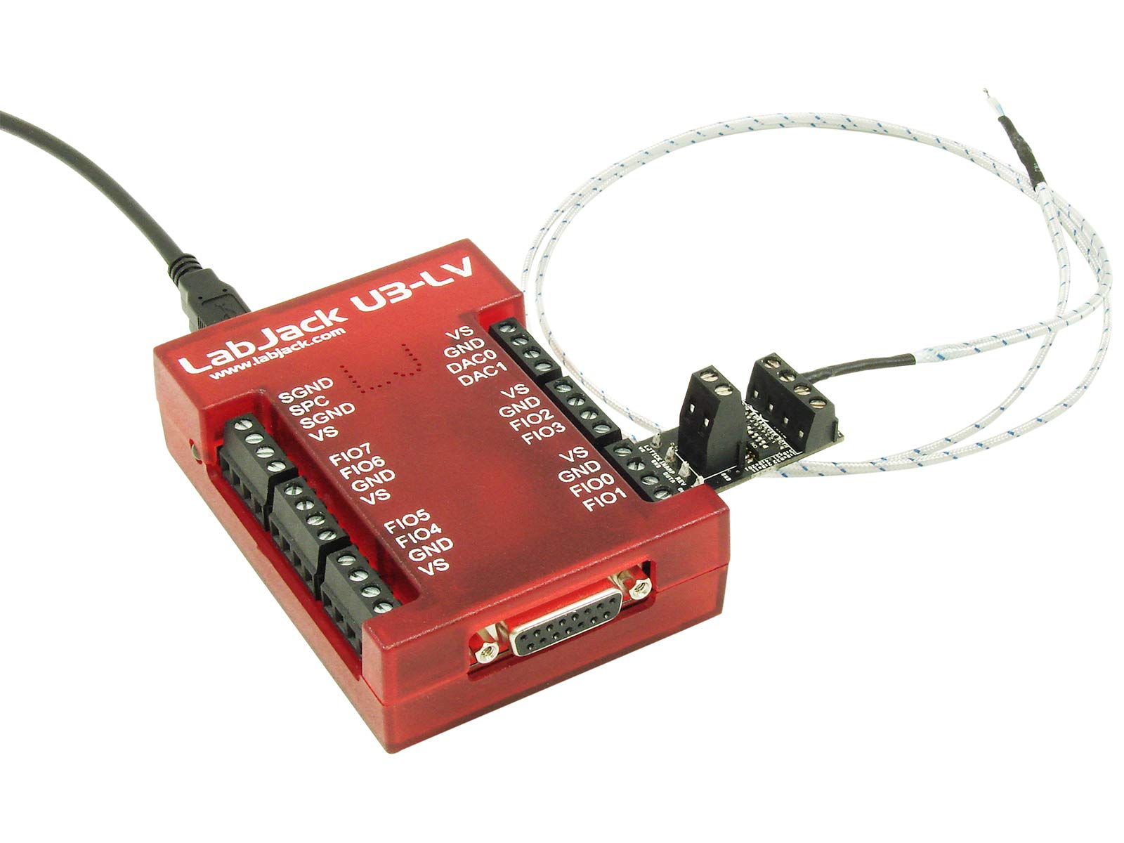 Lab jack Low-Voltage U3-LV USB Module - High-Speed Data Acquisition DAQ Device with 4 Analog Inputs – Digital I/O and Flexible I/O Channels - Compatible with Third party Software