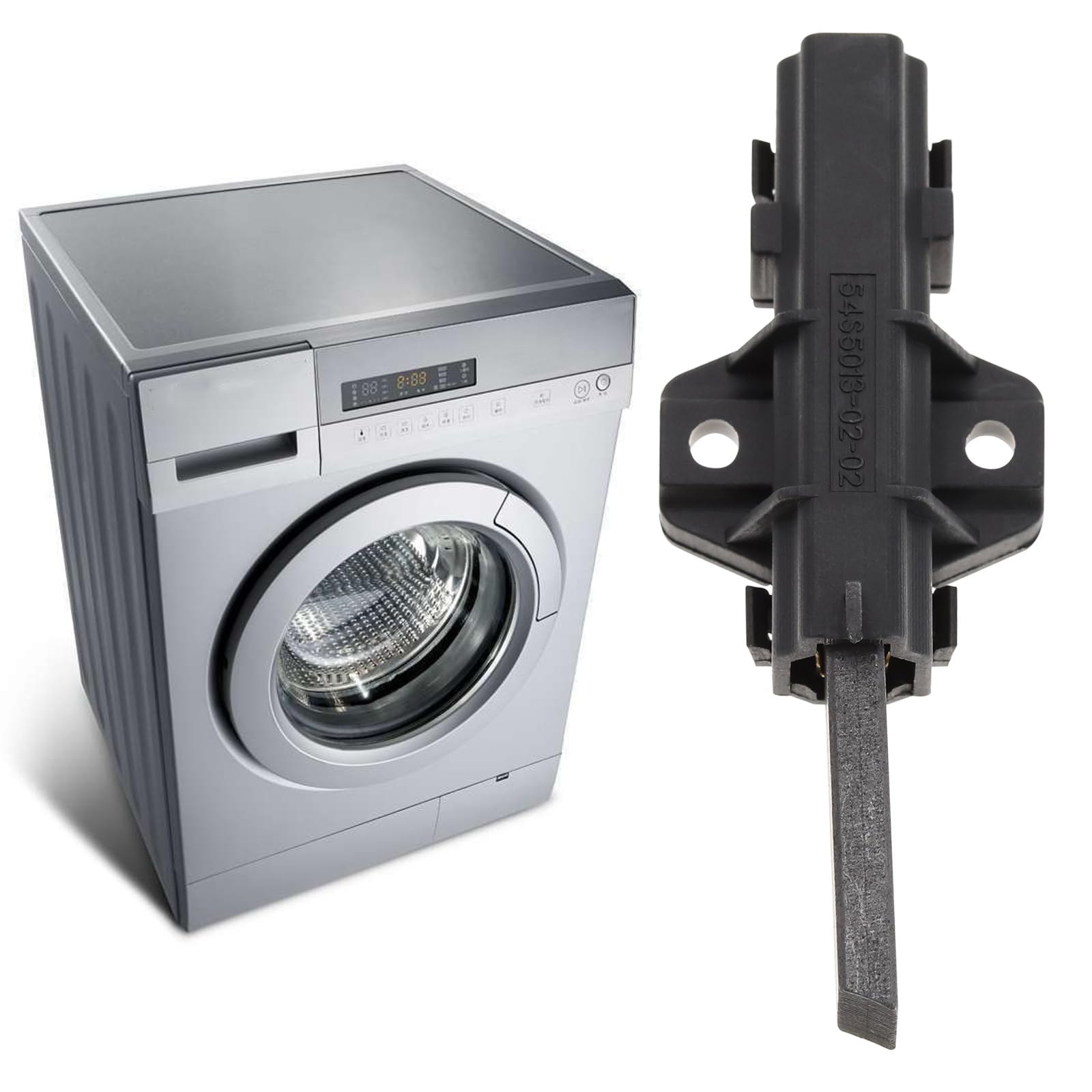 Micro Traders 1 Pair Carbon Brushes with Holder 405505048 3794411003 Compatible with AEG Compatible with Electrolux Compatible with Welling Motor Washing Machines