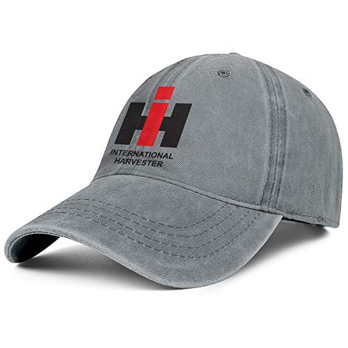 MK8OPLQ International Harvester Logo Hats Snapback Golf Hat Denim Cap One Size Caps