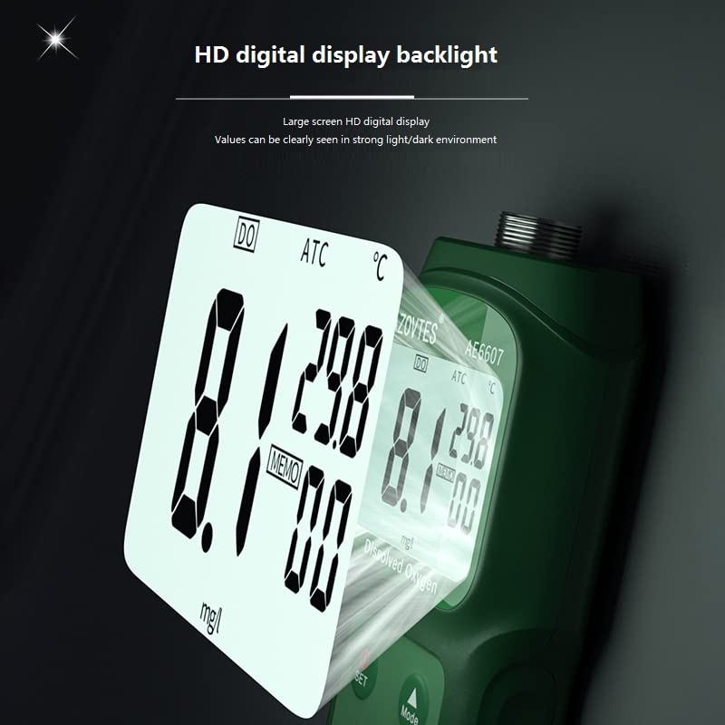 Portable Dissolved Oxygen Meter,Upgrade Temperature, Salinity and Altitude Triple Compensation,Handheld Water Quality Monitor