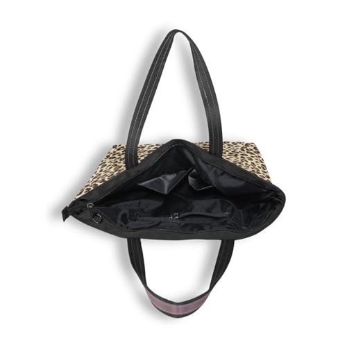 Sletend Tote Bag Leopard Print Handbags for Women Fashion Shoulder Bag for School Travel Work Shopping(L)