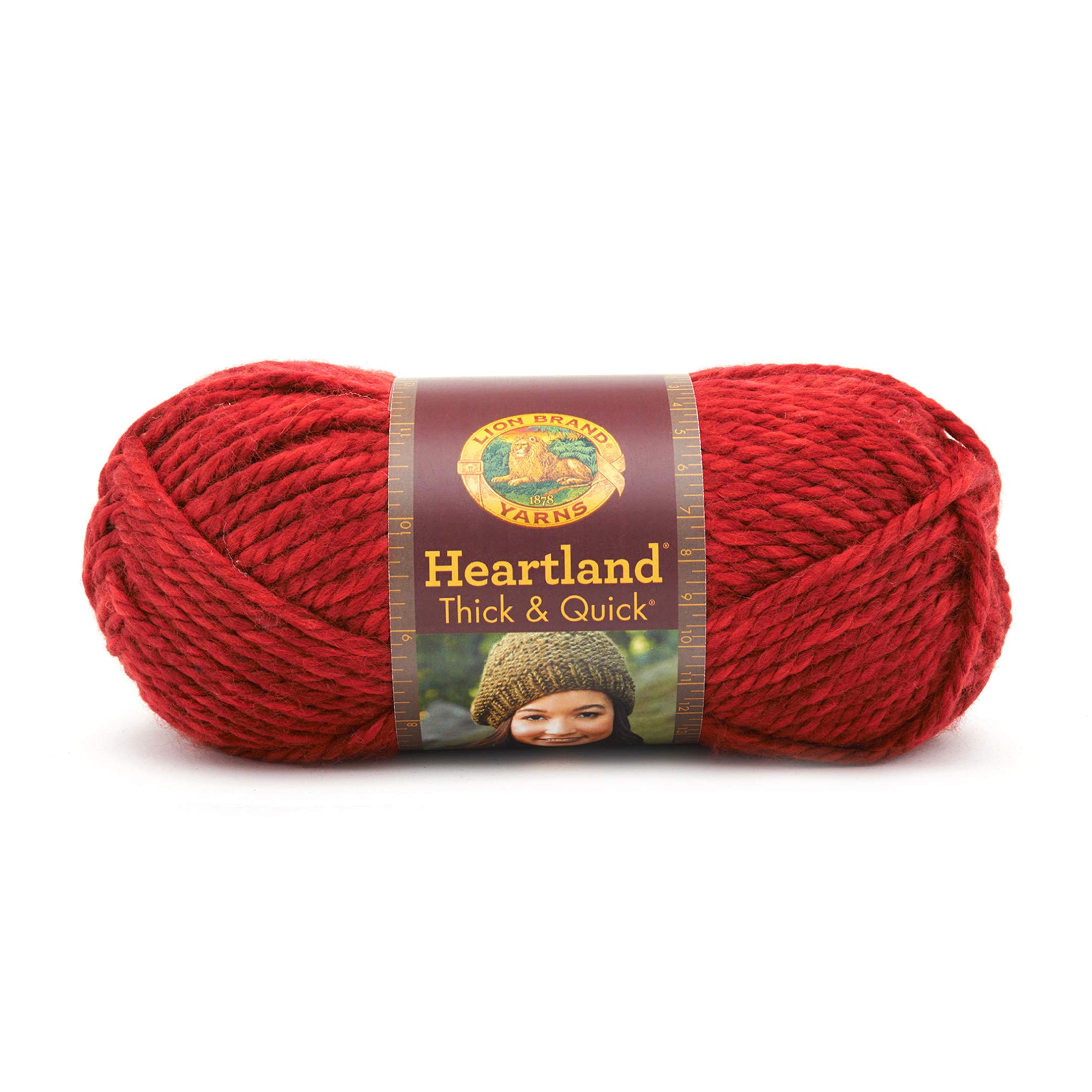 Lion Brand Yarn Heartland Thick & Quick Yarn Redwood