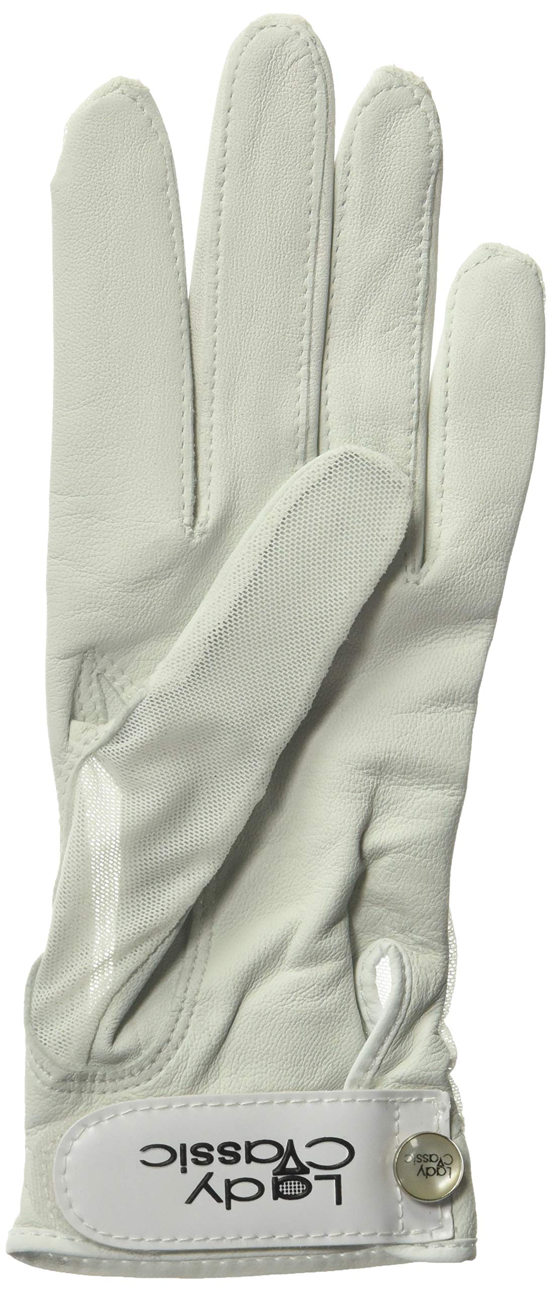 Lady Classic Solar Full Finger Golf Glove White Large LH