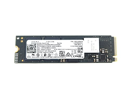 Solid State Drive SSS1C17658 8SSSS1C17658 Compatible Replacement Spare Part for Lenovo Micron 2210 MTFDHBA512QFD 512GB PCI Express 3.0 x4 TLC NVMe M.2 2280 Internal SSD