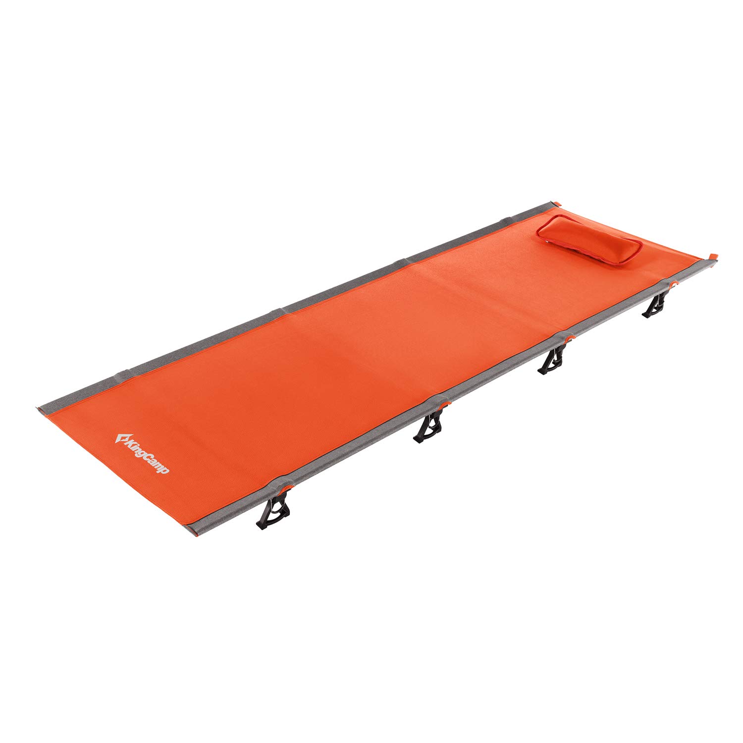 KingCamp Folding Camping Cots for Adults Heavy Duty, Sleeping Cot for Indoor & Outdoor Use, Portable Collapsible Camping Bed, Ultralight with Pillow and Storage Bag Support 265 Lbs