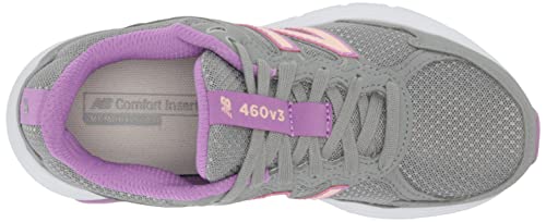 New Balance Women's 460 V3 Running Shoe, Grey/Oyster Pink, 7.5 Wide