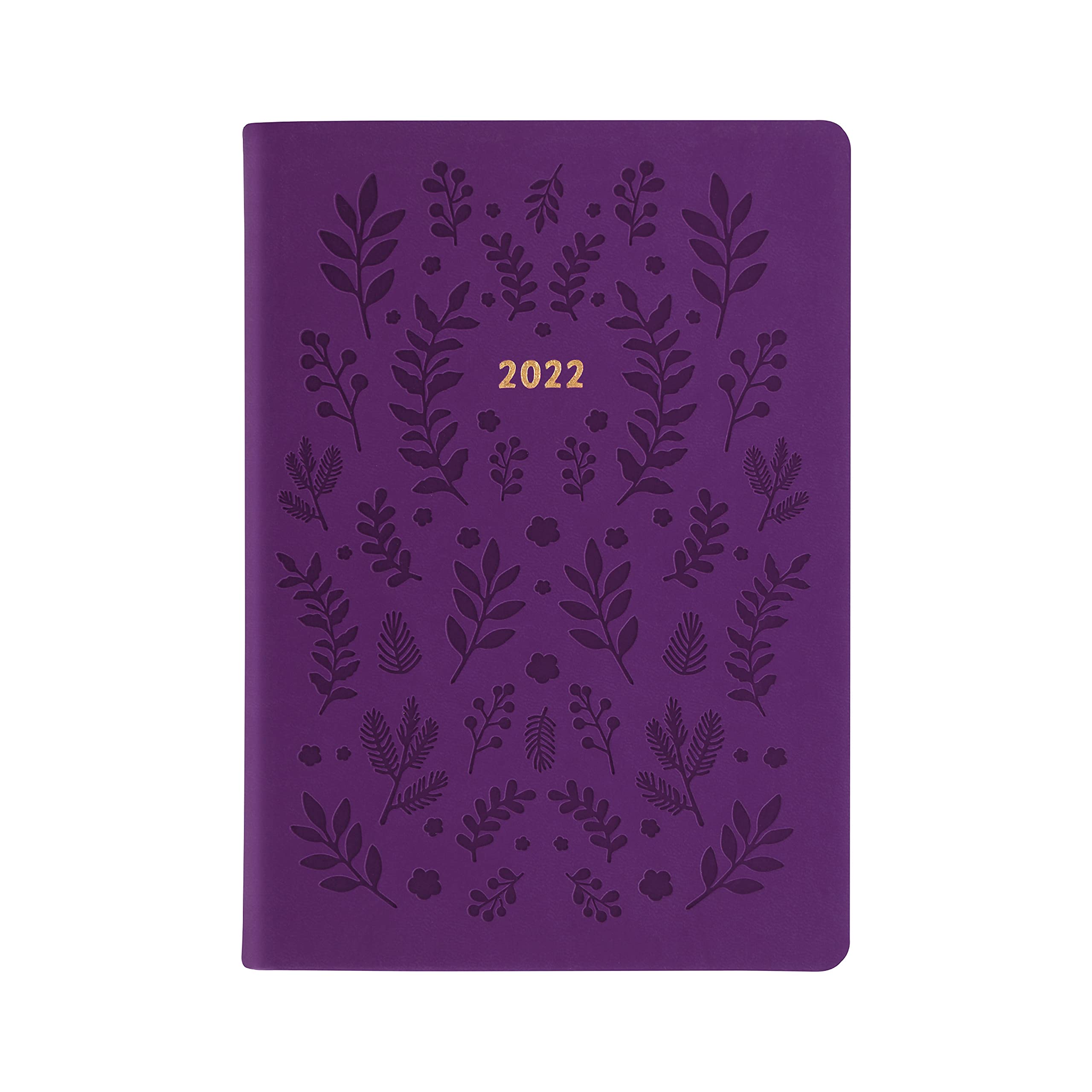 Letts Woodland A6 Week to View 2022 Diary - Purple