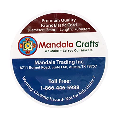 Mandala Crafts 2mm Elastic Cord for Bracelets Necklaces - 76 Yds Navy Blue Elastic String Stretchy Cord for Jewelry Making Beading - Round Stretch String for Sewing Crafting