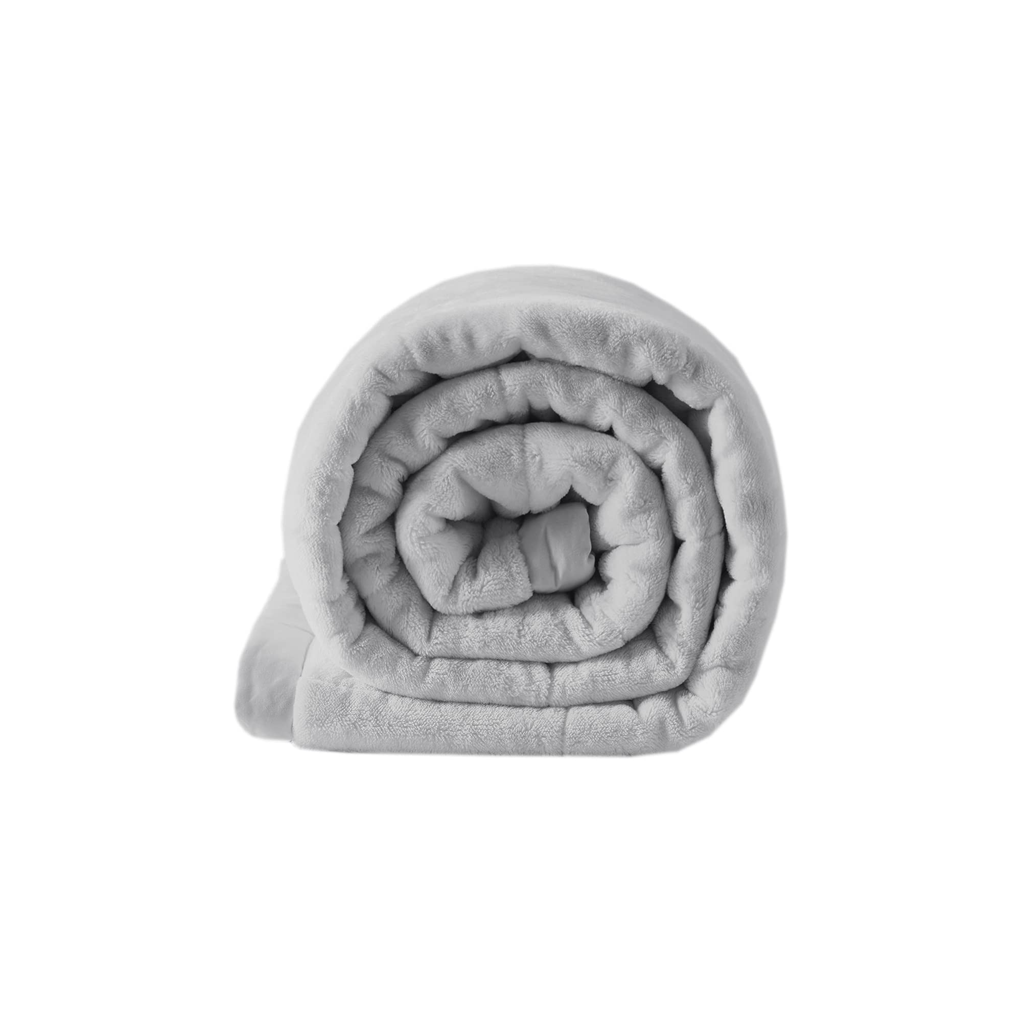 Madison Park Queen Cozy Blanket HeiQ Smart Temperature Plush to Microfiber Reverse Box Quilting, Reversible, Soft All Season, Lightweight Summer Cover, for Bed, Couch and Sofa, Full/Queen, Grey
