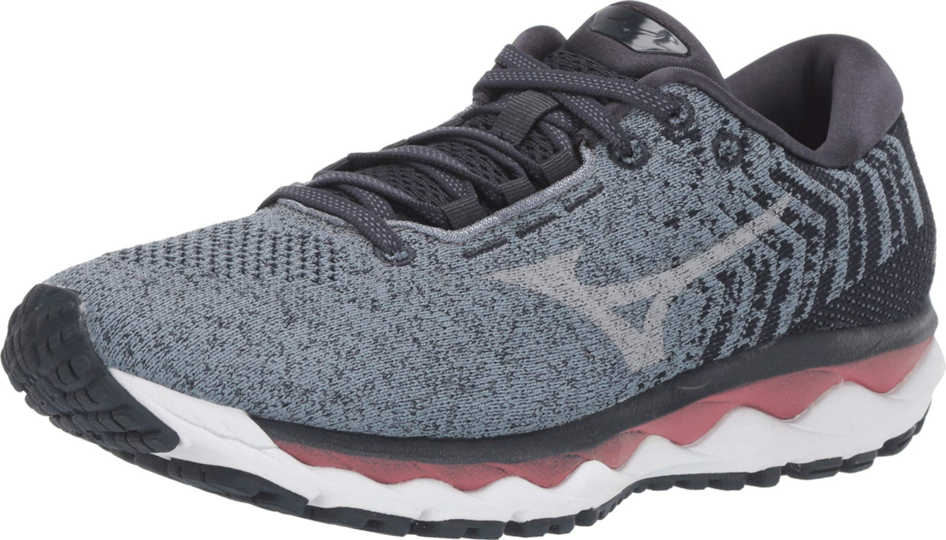 Mizuno Women's Wave Sky WAVEKNIT 3 Running Shoe, citadel-vapor blue, 7.5 D US
