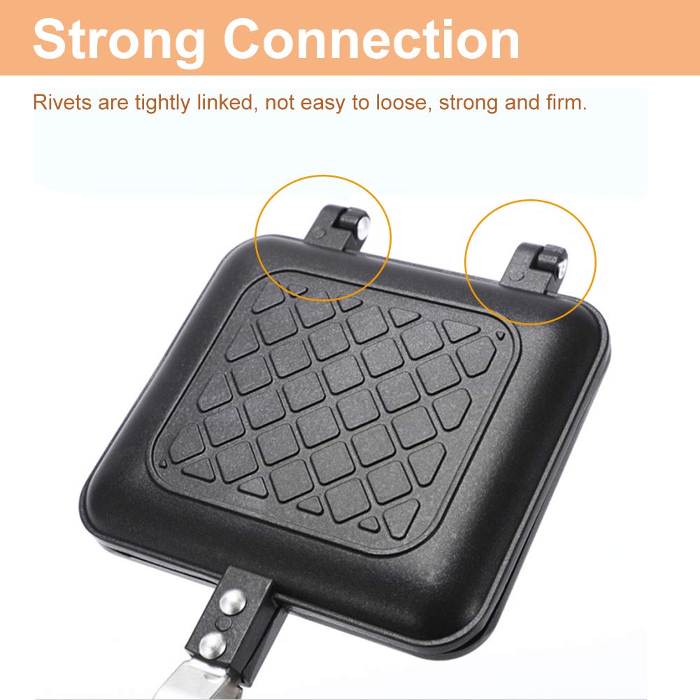 Sandwich Maker, Double-Coated Non-Stick Grilled Sandwich and Panini Maker, Hot Sandwich Maker Pan Nonstick Aluminum Flip Pan