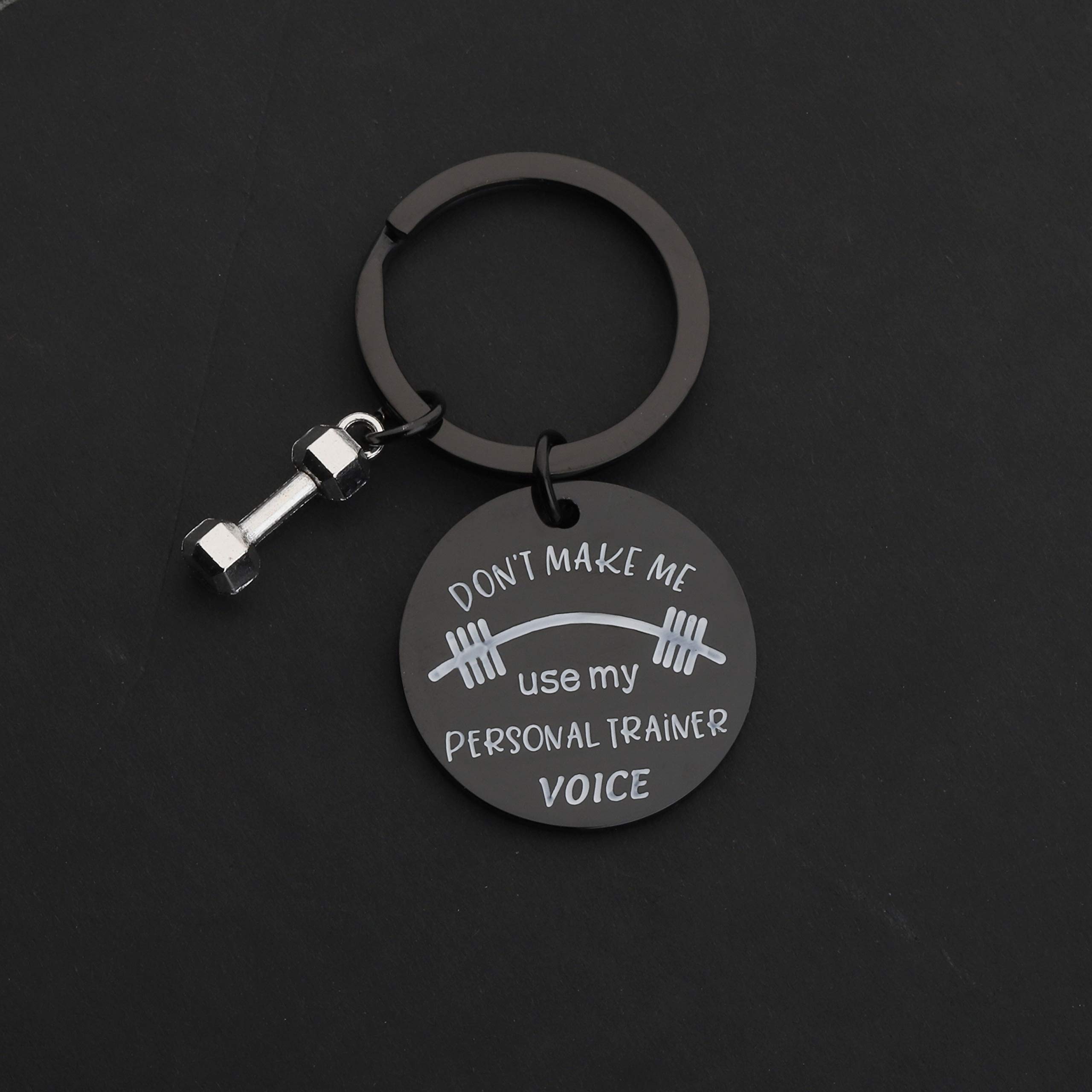 MAOFAED Personal Trainer Gift Workout Gift Fitness Gift Funny Personal Trainer Keychain Gift for Workout Coach (personal trainer black)