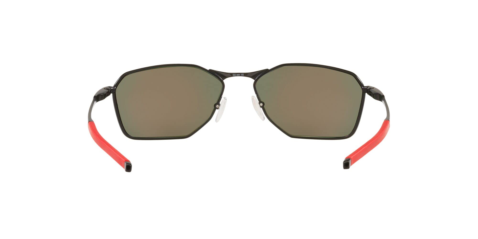 Oakley Men's OO6047 Savitar Rectangular Sunglasses, Satin Black/Prizm Sapphire Polarized, 58 mm
