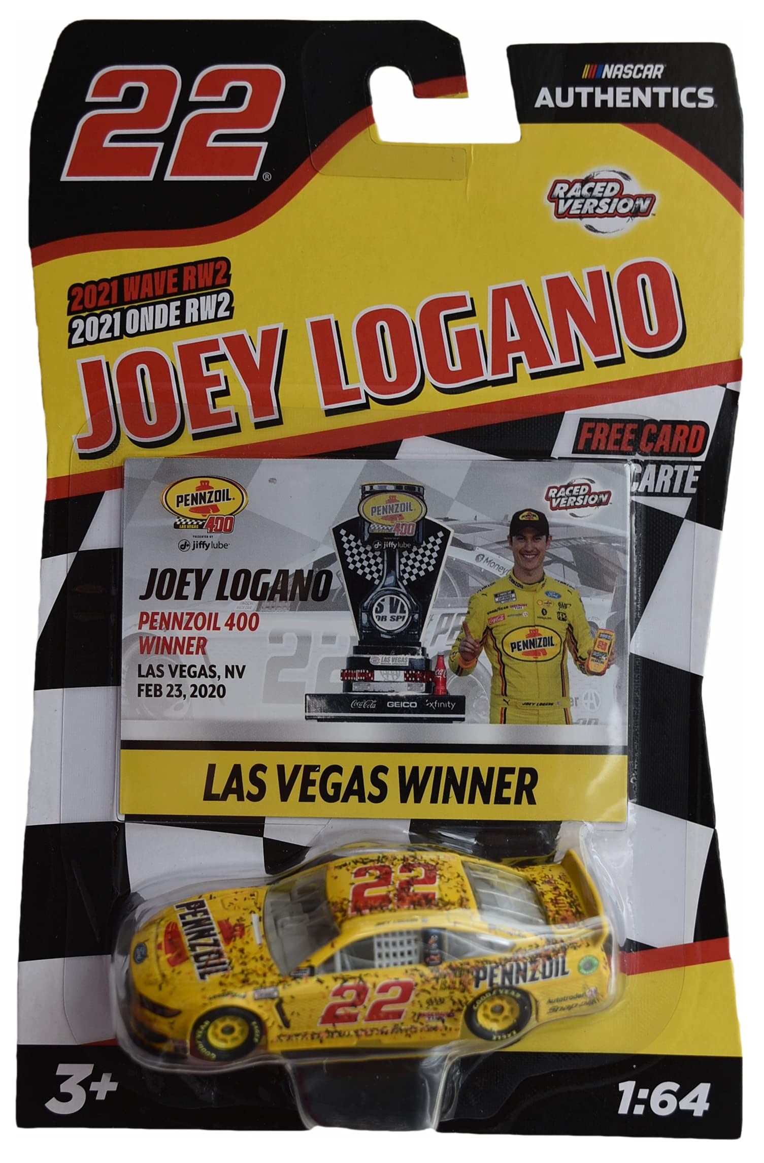 Nascar Joey Logano, [Las Vegas Winner] 2021 Wave RW2 #22