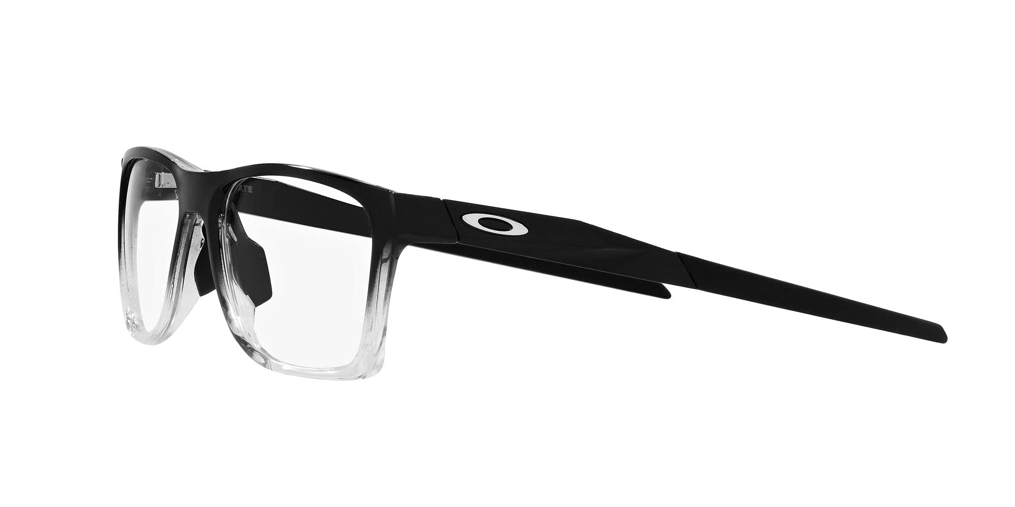Oakley Men's Ox8173 Activate Square Prescription Eyewear Frames, Polished Black Fade/Demo Lens, 55 mm