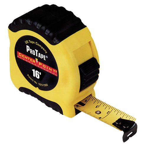 US Tape 50036 ProTape XR Series 3/4" x 16' CenterPoint Tape; yellow case