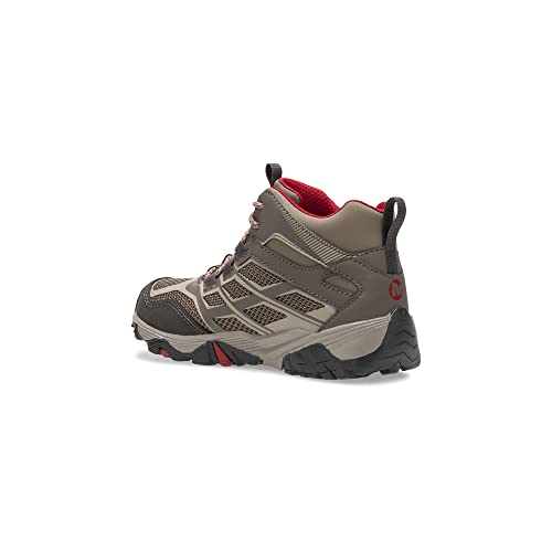 Merrell Moab FST Mid Waterproof Hiking Boot, Boulder, 13 Wide US Unisex Big_Kid